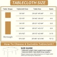 Waterproof Vinyl Rectangle Tablecloth, Oil and Spill Resistant Plastic ...