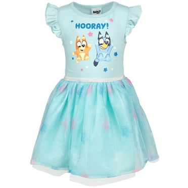 Bluey Little Girls Skater Dress and Scrunchie Toddler to Big Kid ...