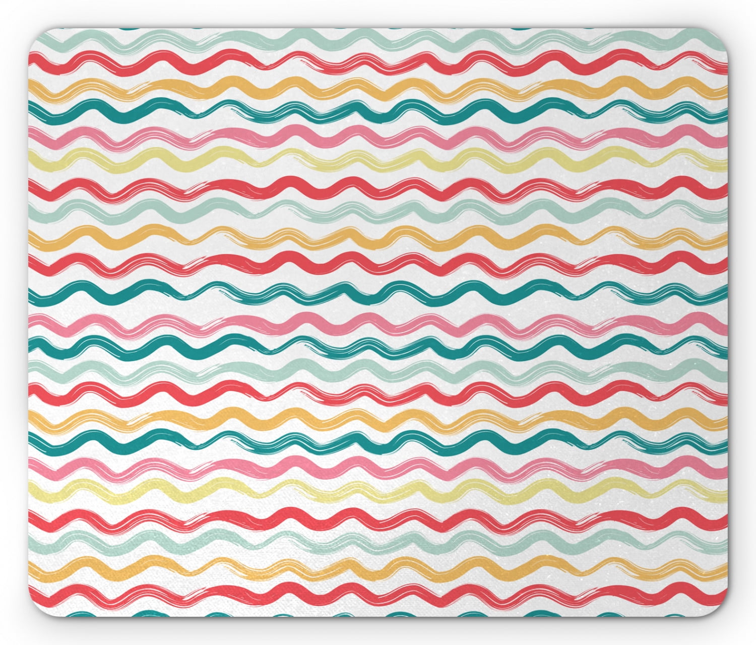 Striped Mouse Pad, Pop Art Parallel Wavy Rough Lines Flush Brush ...