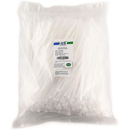 SHIJI65 White Nylon Cable Ties 12 Inch SHIJI65 s (1000 Pack) 50 LBS ...
