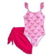 CAIVO Girls One-Piece Swimsuit With Bow And Skirt Style Bathing Suit ...
