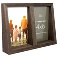 12 Pack: 2 Opening Walnut Angled 4" x 6" Collage Frame, Expressions™ by ...