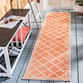 SAFAVIEH Beach House Nima Trellis Indoor/Outdoor Area Rug Rust/Cream, 4 ...