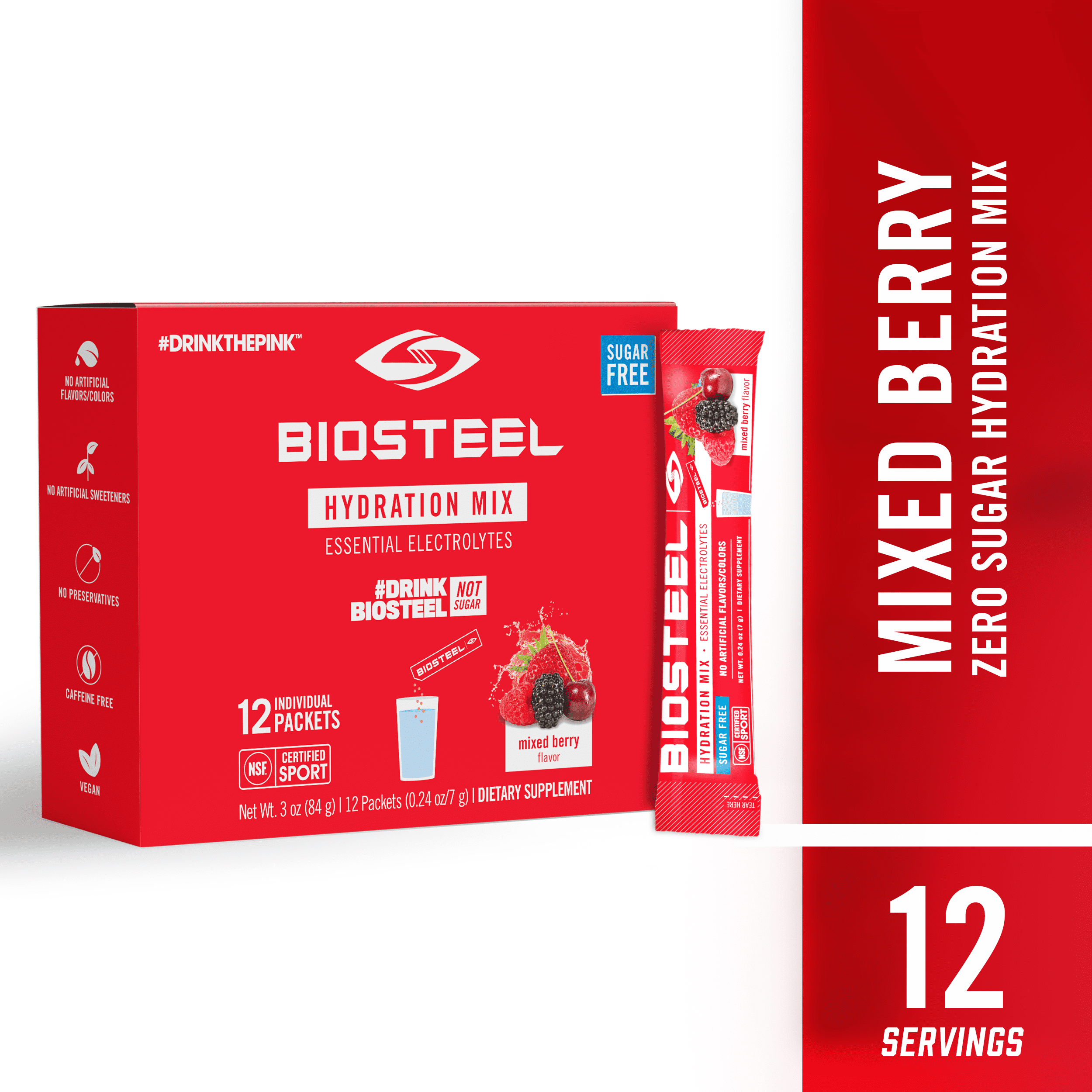 BioSteel Hydration Mix, Sugar-Free with Essential Electrolytes, Mixed ...