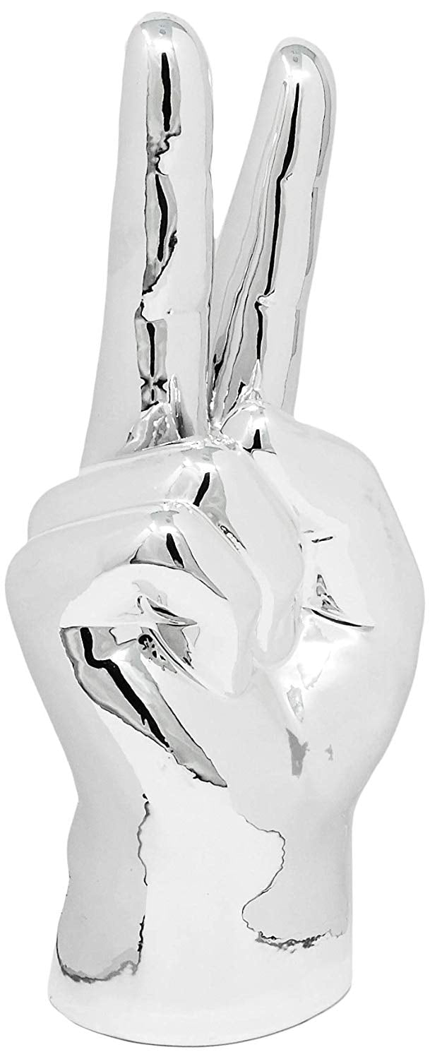 Interior Illusions Plus Silver Peace Sign Table Top - 8" tall - Walmart.com