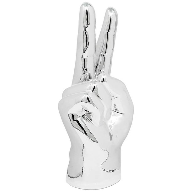 Interior Illusions Plus Silver Peace Sign Table Top - 8" tall - Walmart.com