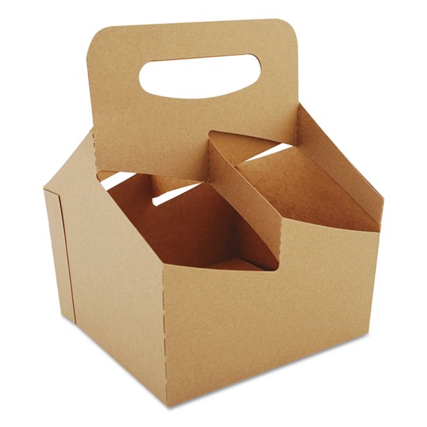SCT 4-Corner Pop-Up Food and Drink Tray, 4-Cup, 32-oz, 7.25x7x9.25 ...