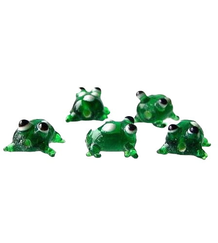 Craft Supplies & Tools Green frog frog on a bead to create jewelry Bead ...