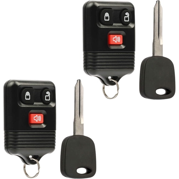 KeylessOption Keyless Entry Remote Fob Uncut Car Ignition Key For Ford ...