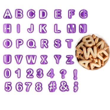 Alphabet and Number Plastic Cookie Cutter Set, 36 Pieces, by Way To ...