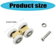 2Pcs Four Wheel Pulley Roller Stainless Steel Shower Door Rollers ...