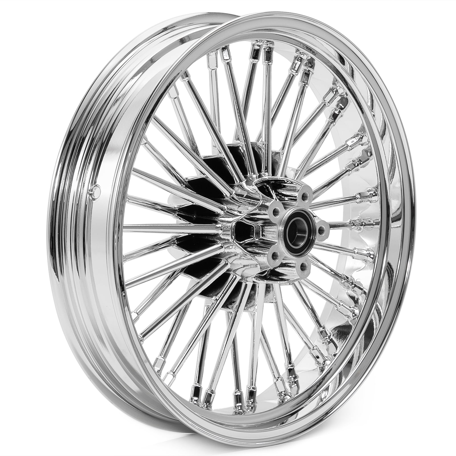 Chrome 18" x 3.5" Fat Spoke Rear Cast Wheel Rim for Harley Softail ...