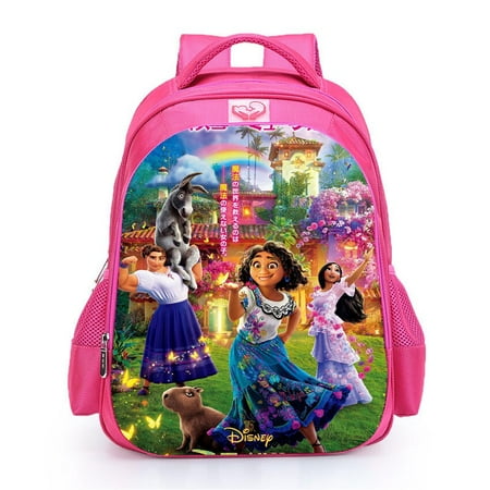 Disney Encanto Backpack Pinck Movie Mirabel Madrigal Family Cartoon ...