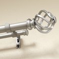 Free Shipping! Lumino Modern Elegant Nickel Double Drapery Rod Set 42 ...