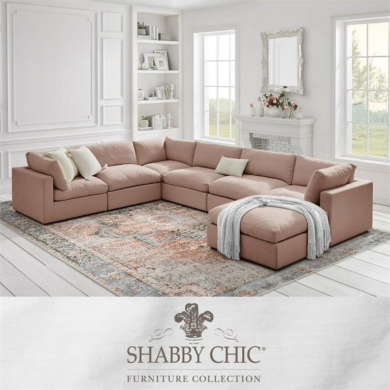 Shabby Chic Corner Sofa Bed | Baci Living Room