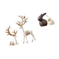 4 Set Reindeer Bunny Decorative Ceramic Sculpture Lightweight Resin ...