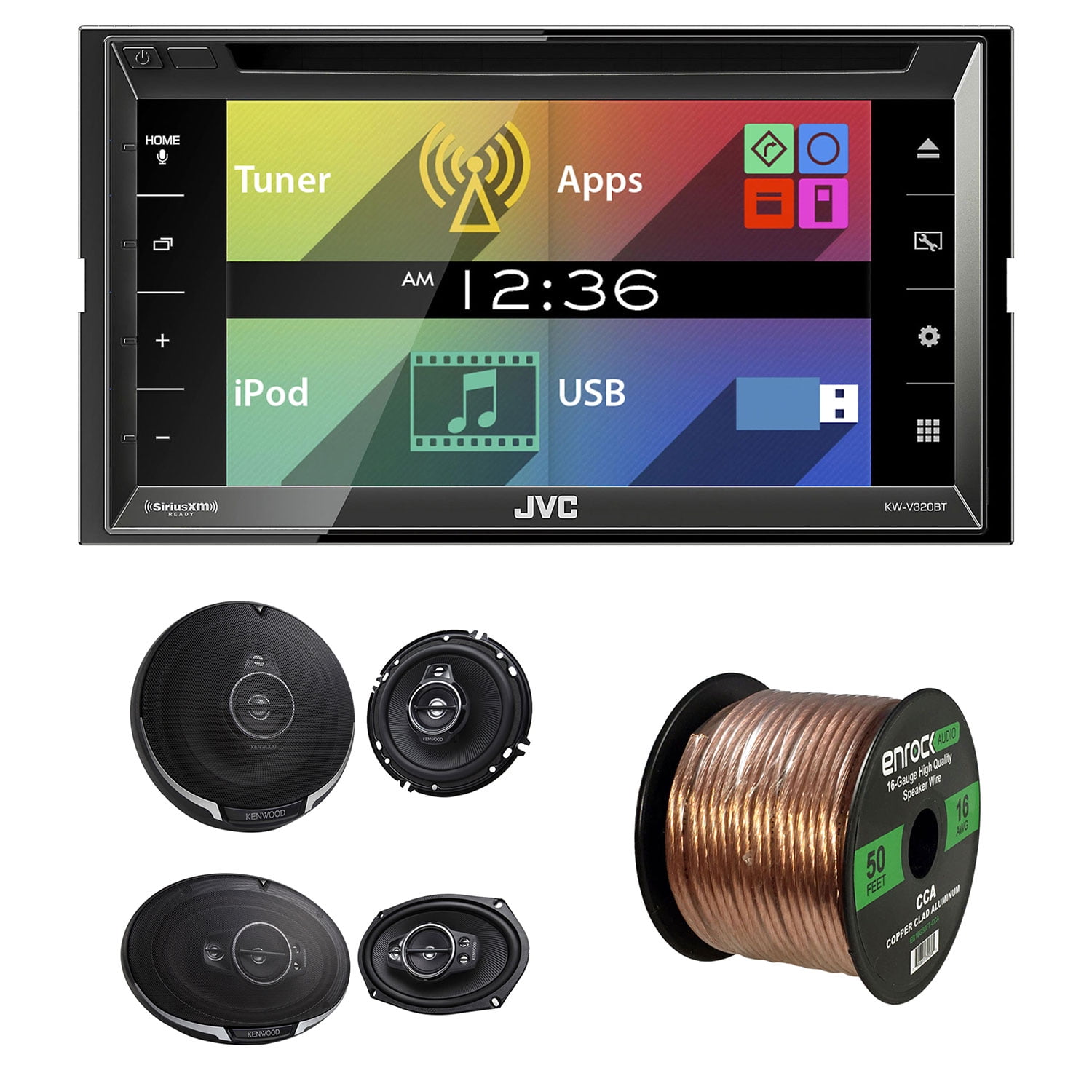 JVC KW-V320BT Bluetooth Car Stereo 6.8" Touchscreen display Monitor ...