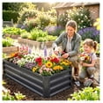 Galvanized Raised Garden Bed 4x2x1 ft - Metal Planter Box for ...