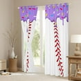 jejeloiu Purple Ice Cream Blackout Curtains Set of 2 (52x84 Each ...