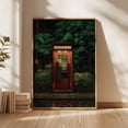 Affixzi Japanese Phone Booth Poster, Rainy Night Wall Art, Cinematic ...