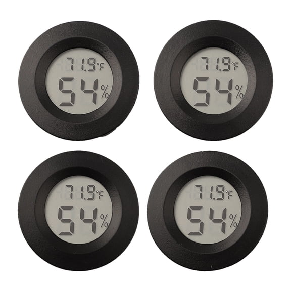 7pcs Round Digital Humidity Gauge Monitor Reptile Terrarium Greenhouse ...