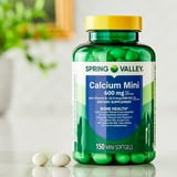 Spring Valley Calcium Plus Vitamin D3, Dietary Supplement, 150 Mini ...