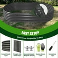 Anleolife 6-Pack 8x4x1.5ft Galvanized Raised Garden Beds Kit, Oval ...