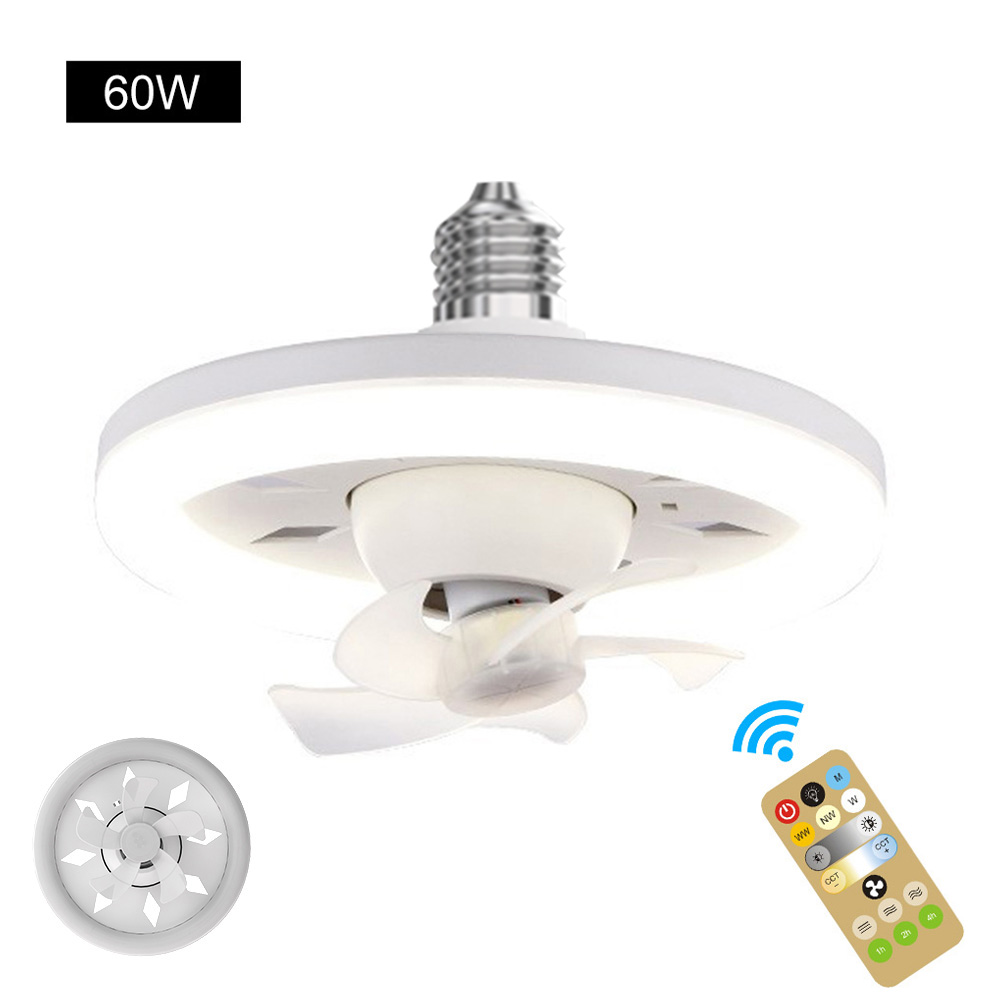 Virwir Quiet Ceiling Fan with LED Light 360°Rotable Large Air Volume ...