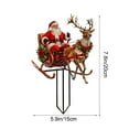 Aooww Christmas Garden Stakes Metal Xmas Stacked Yard Signs for Outdoor ...