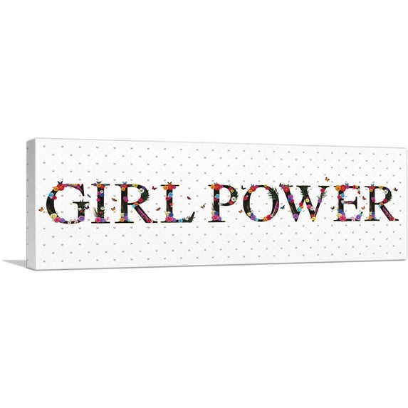 ARTCANVAS GIRL POWER Girls Room Decor Canvas Art Print - Size: 60" x 20 ...