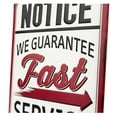 Fast Service Embossed Metal Sign - Walmart.com