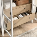 Modway Nolan 74" Tall Arched Storage Display Cabinet in Ivory Oak ...