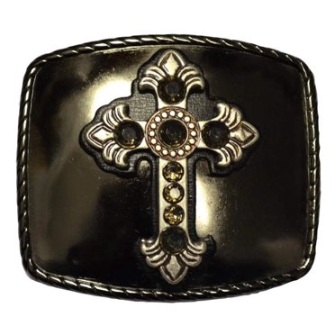 Rustic Western Brown Faux Tooled Leather Belt Buckle Concho Cowboy Wall ...