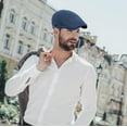 Men's Newsboy Cap Ivy Cotton Flat Hat Adjustable Cabbie Driving Hats ...