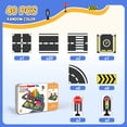 40PCS Mini Magnetic Tiles Track Set, Compact Portable Building Playset ...