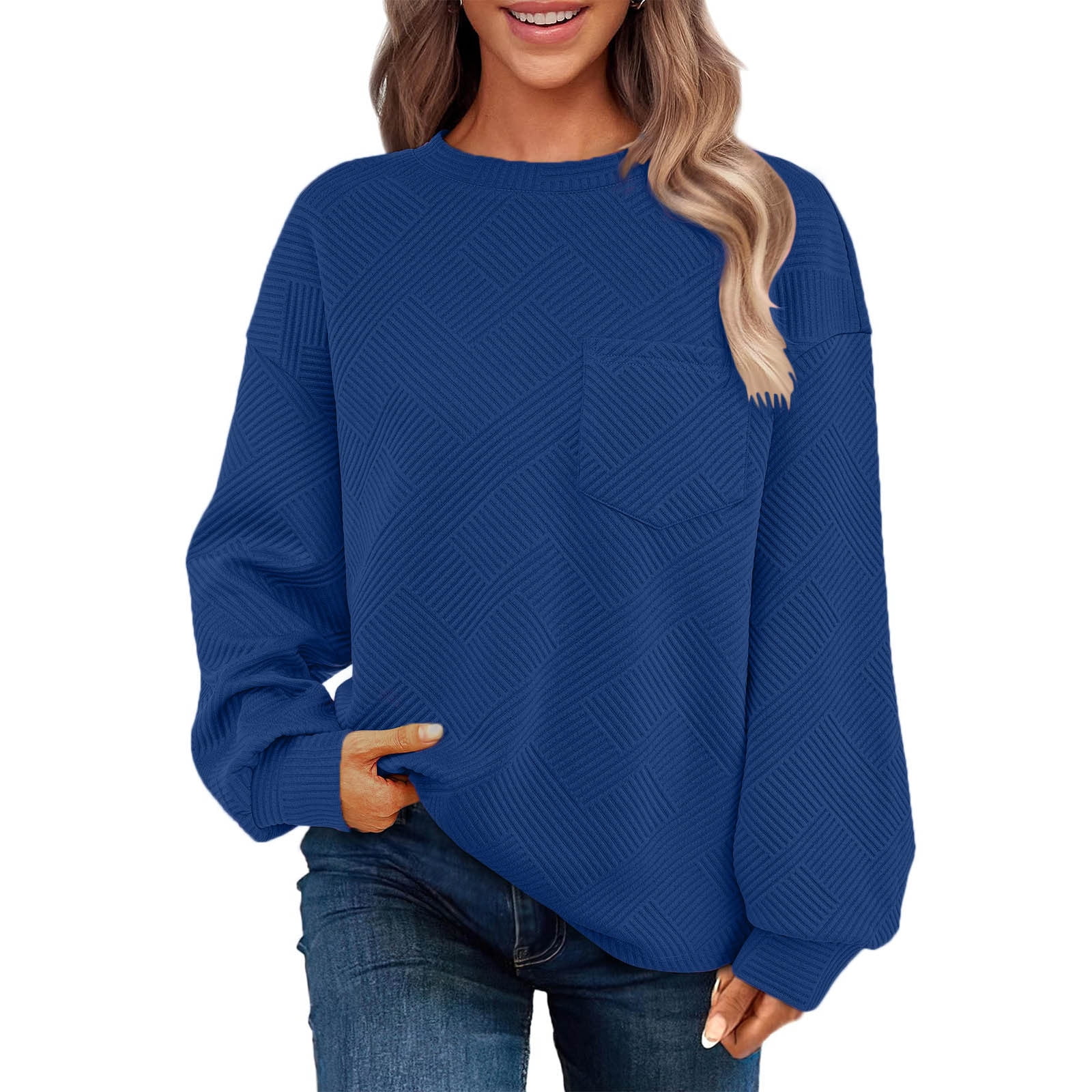 Click here for Generic Royal Blue Crew Neck Tops For Teen Girls S... prices