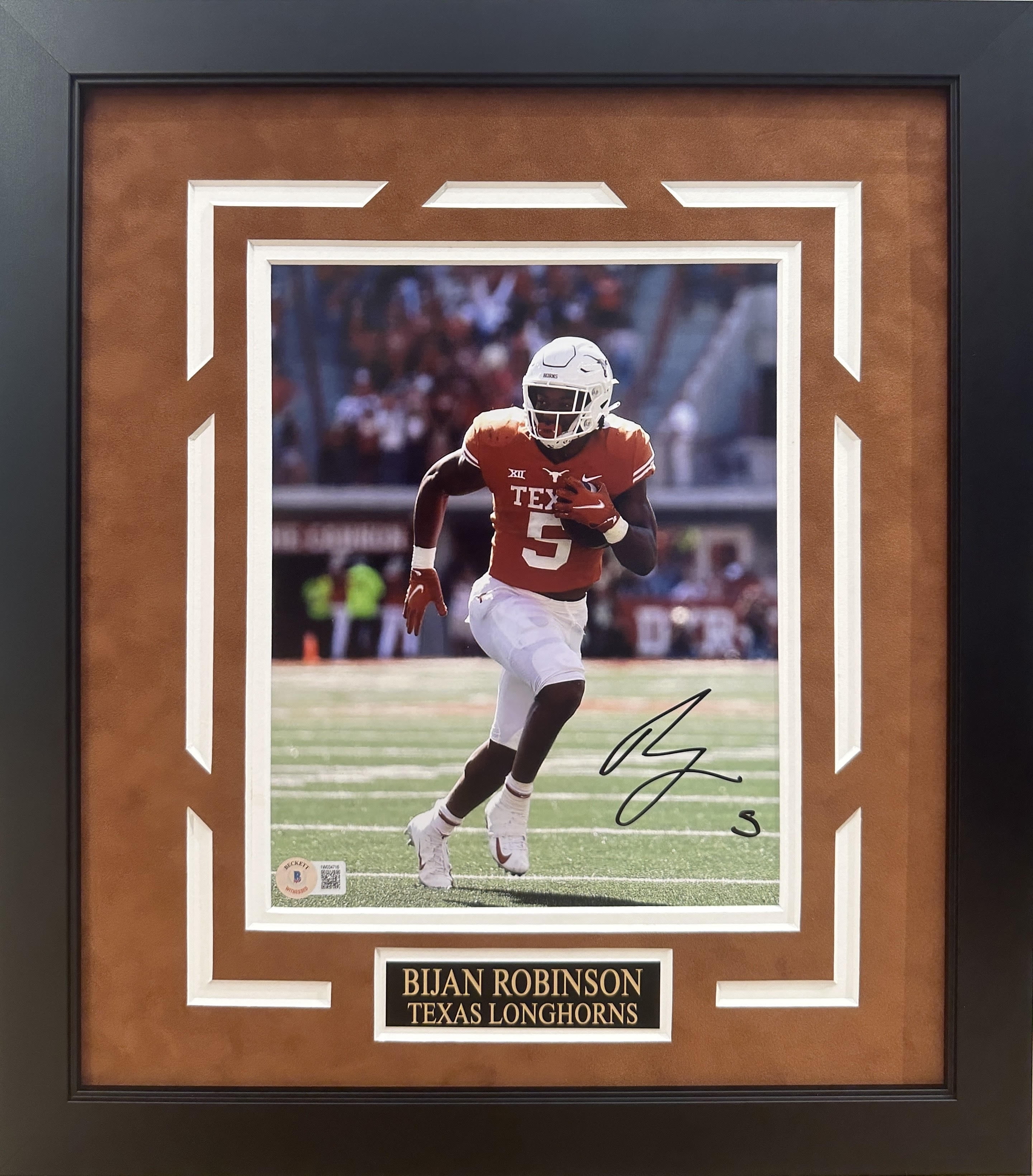Bijan Robinson Autographed Hand Signed Custom Framed 8x10 Texas ...
