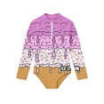 MEZZALL Children Girls Cute Ice Cream Print Full Coverage One-Pieces ...