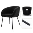 Zesthouse Teddy Sherpa Dining Chairs Set of 2, Modern Boucle Fabric ...