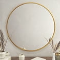 HBCY Creations 36" Gold Circle Wall Mirror, Large Decor for Bedroom ...