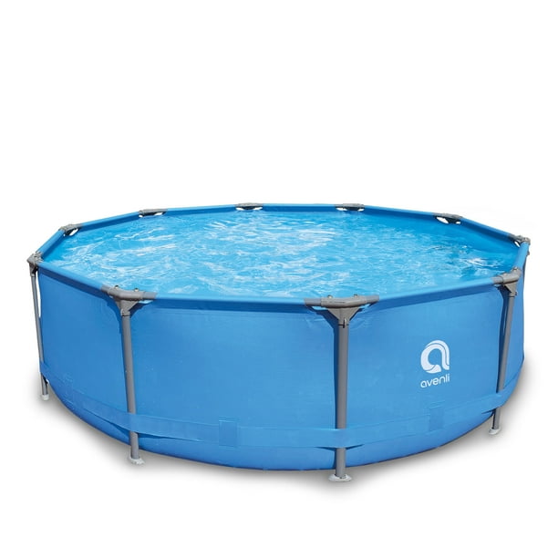JLeisure Avenli 10'x30" Steel Frame Above Ground Outdoor Swimming Pool ...