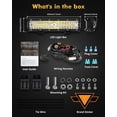 6 Modes White Series 12 Inch 300W Light Bar Dual Color Strobe Function ...