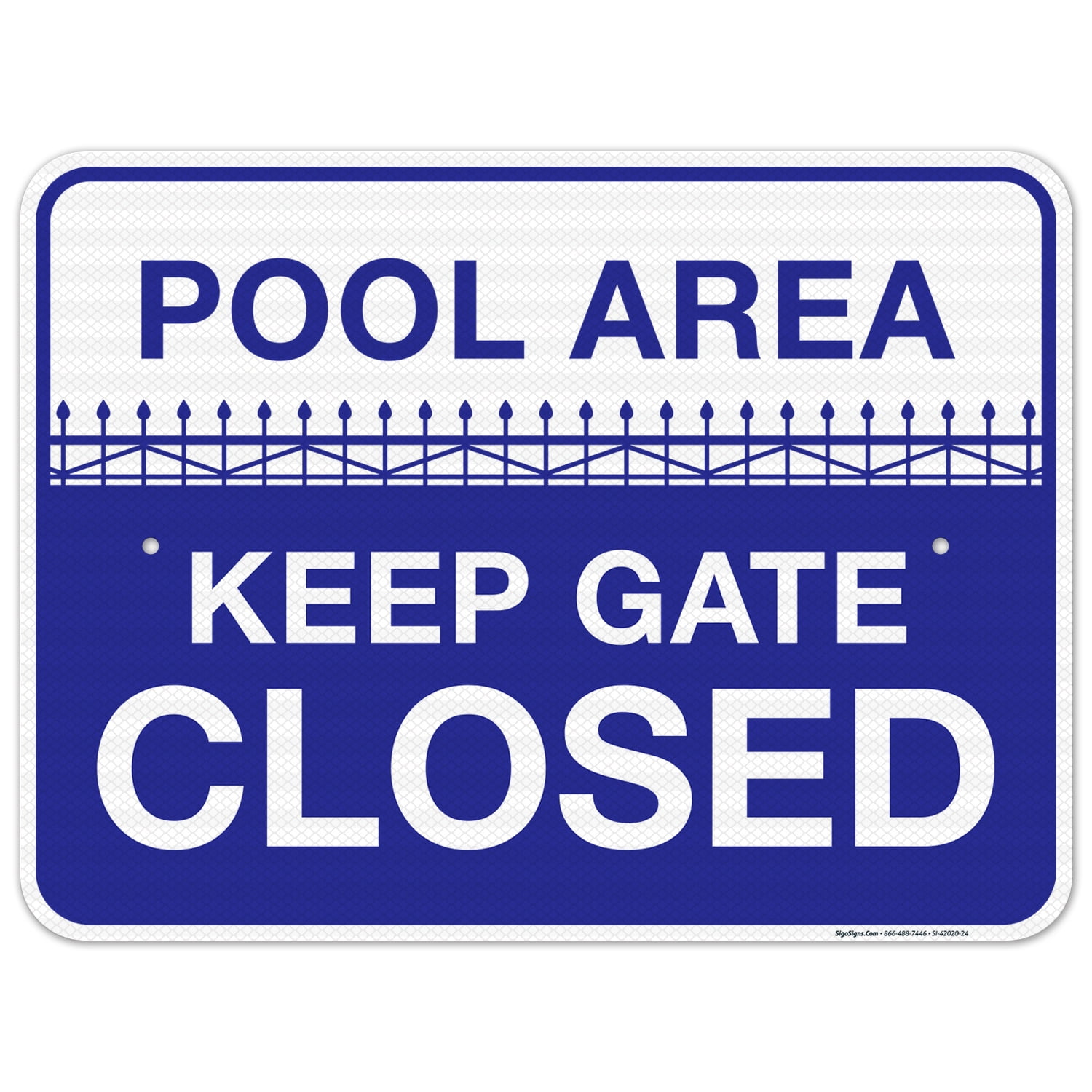 Pool Area Keep Gate Closed Sign, Pool Sign, - Walmart.com