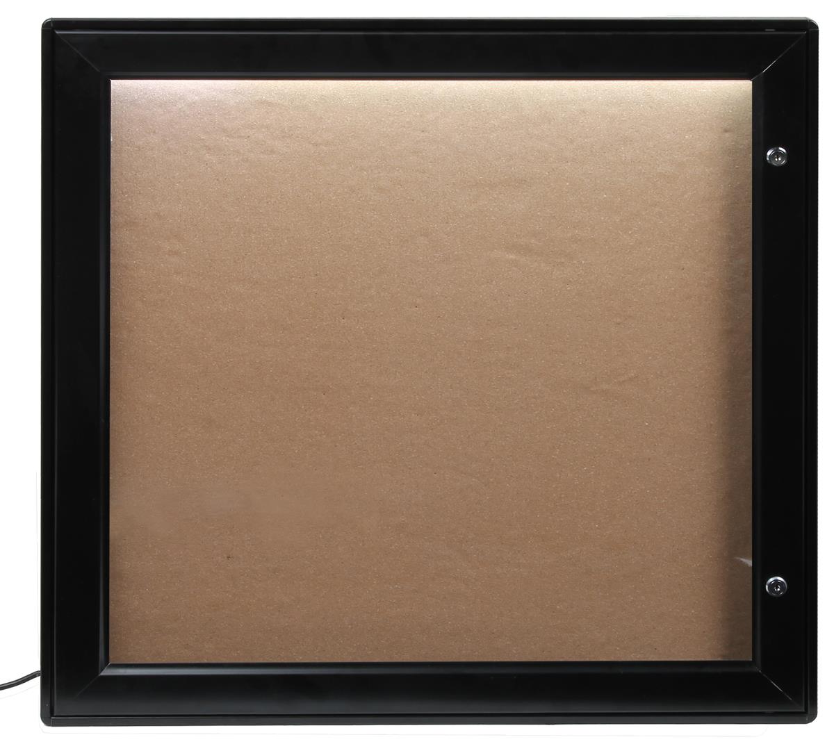 Enclosed Cork Board with Swing-Open Door for Outdoor Use, with 26x26 ...