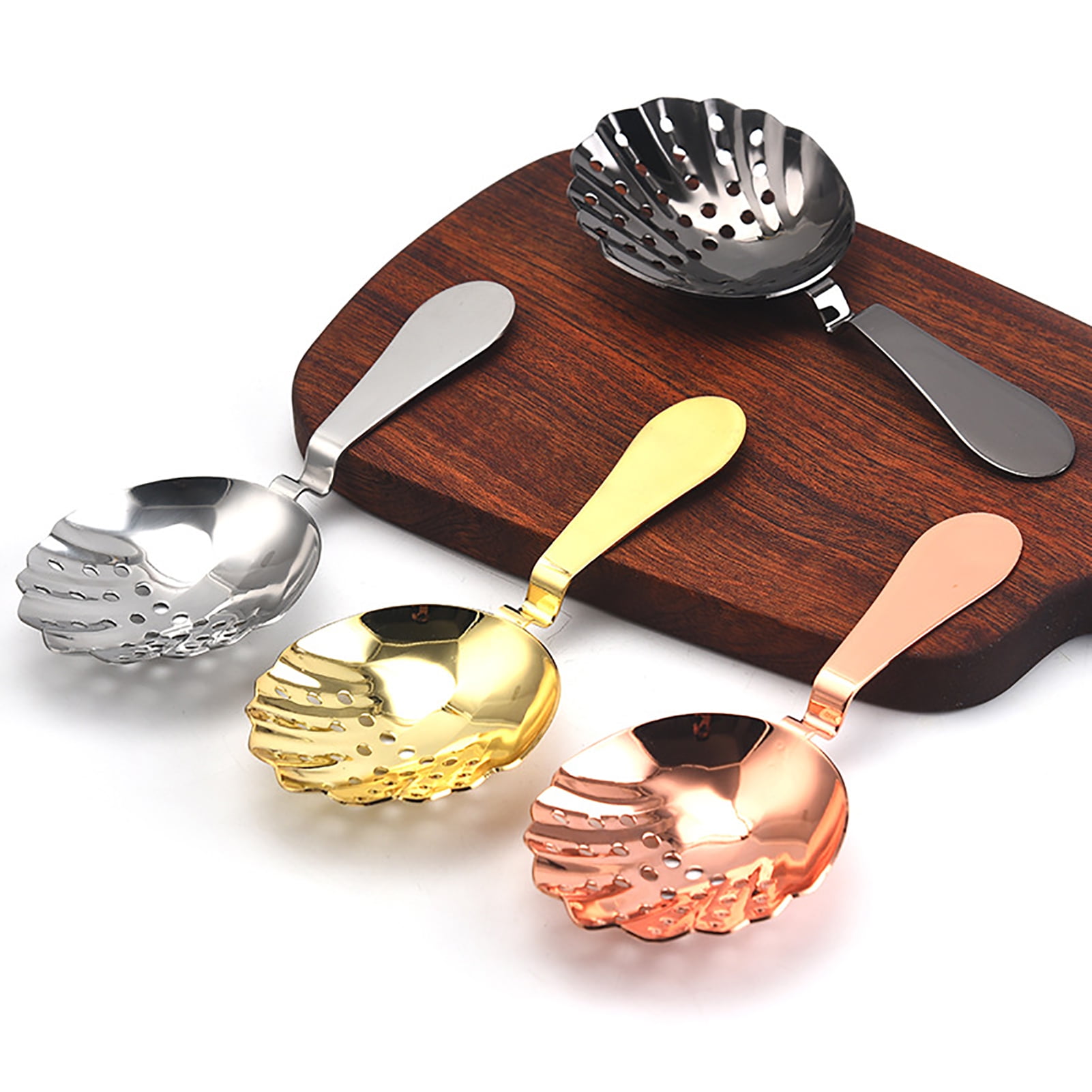Cheers Ice Strainer Creative Shell Shaped Smooth Edge Spoon Strainer ...