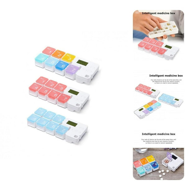 Smart Pill Box 7 Grids Sealed Detachable Large Capacity Backlight ...