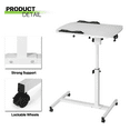 Magshion Adjustable Desk Cart with Mouse Pad, Mobile Office Stand ...