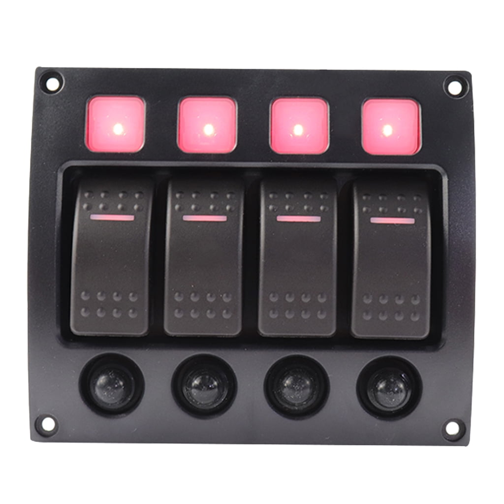 LED Toggle Switch Panel Illuminated (LED) Rocker Switch with Double ...
