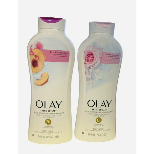 Olay B3 Complex B3 Body Wash Peach And Cherry Blossom And Rose Water And Sweet Nectar 700 Ml Each