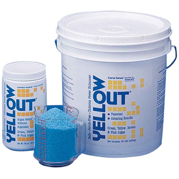 Coral Seas Yellow Out, 2x2 lb, Mustard Algaecide Treatment, Green to ...